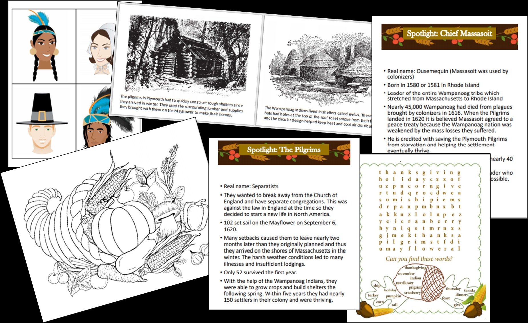 Thanksgiving History Lesson Unit - Etsy
