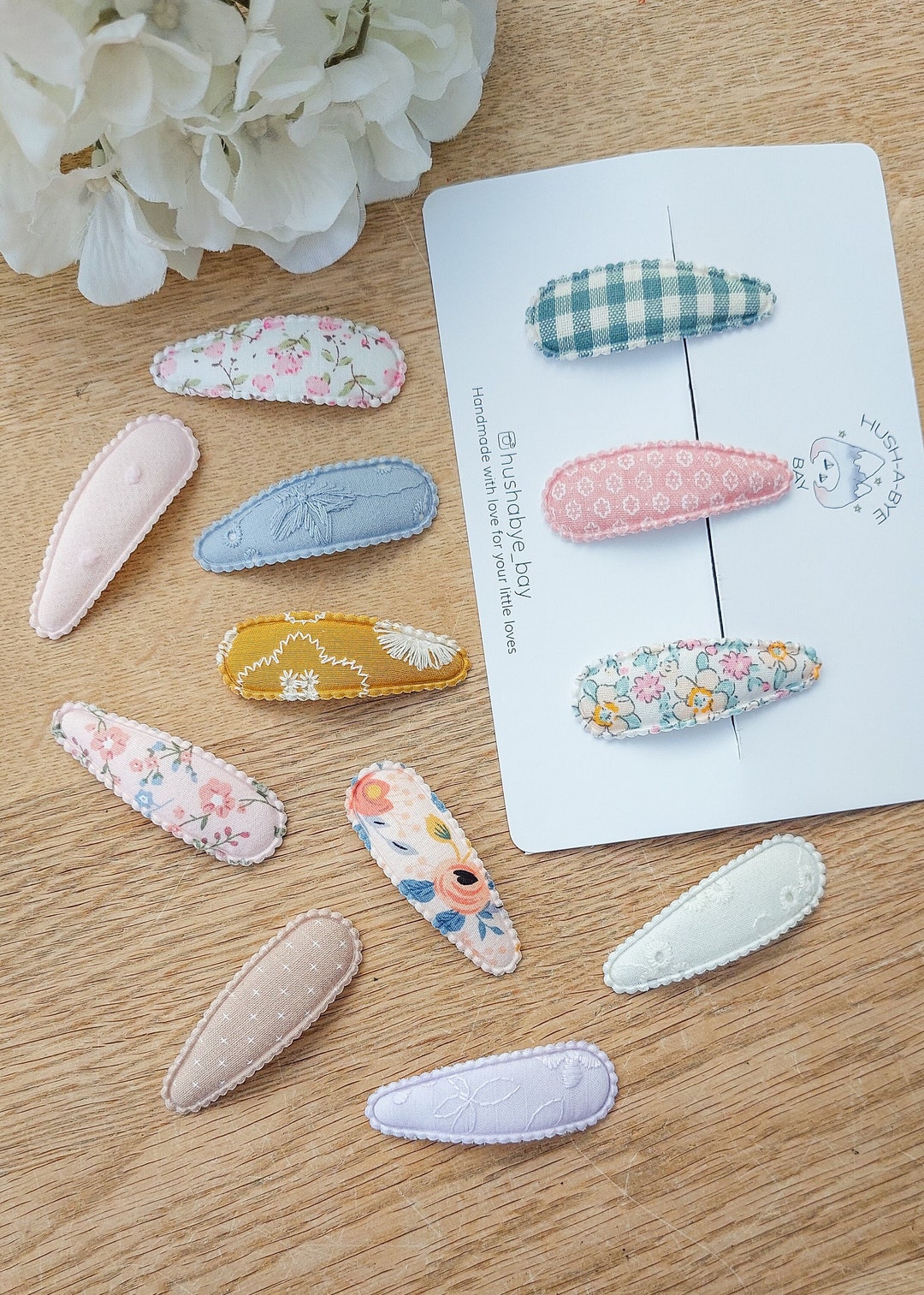 Baby Snap Clips, Toddler Snap Clips, Baby Fringe Clips, Floral Hair ...