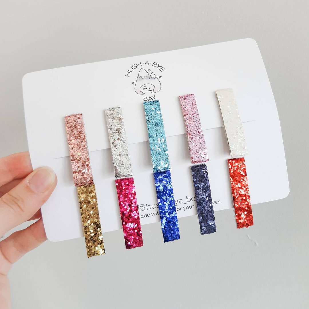 Glitter Hair Clips, Fringe Clips, Toddler Hair Clips, Baby Hair Clips ...