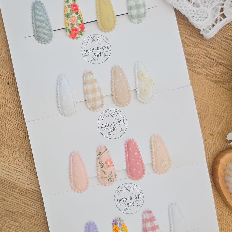 Little Girl Crocheted Hair Clips - Etsy UK