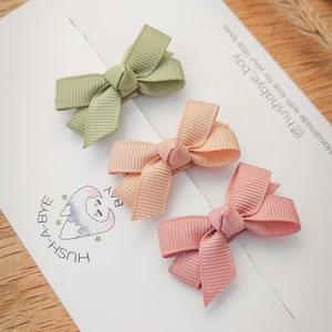 Baby Bows, Baby Hair Clips, Bow Snap Clips, Baby Fringe Clips, First ...