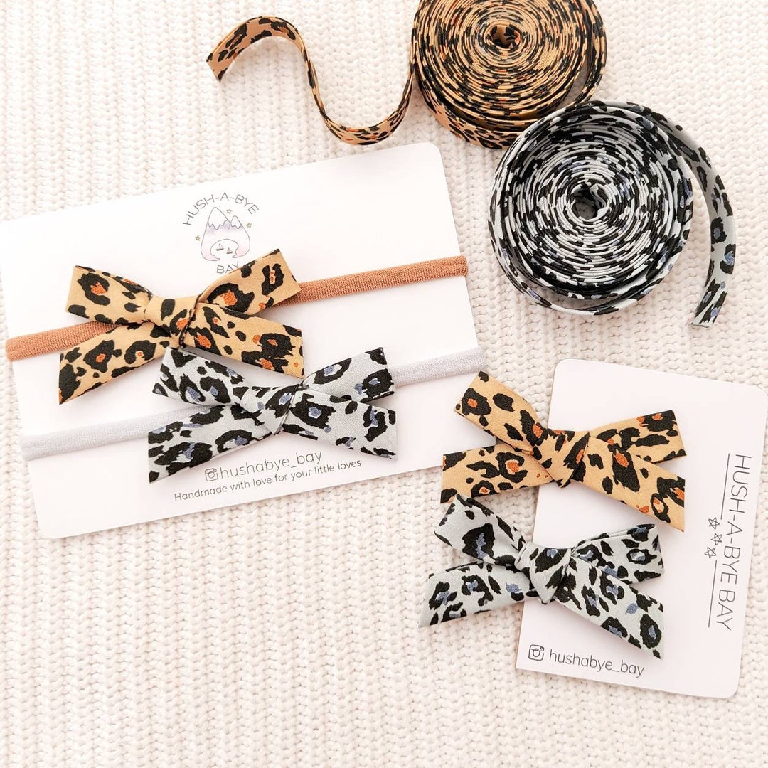 Leopard Print Bows, Leopard Print Hair Clips, Fringe Clips, Baby ...