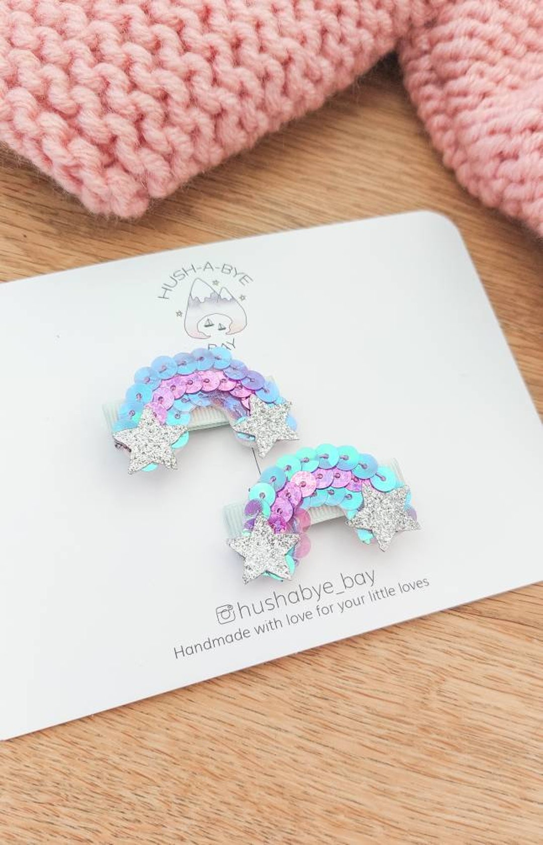 Rainbow Hair Clip Sequin Rainbow Hair Clip Girls Hair Clip - Etsy