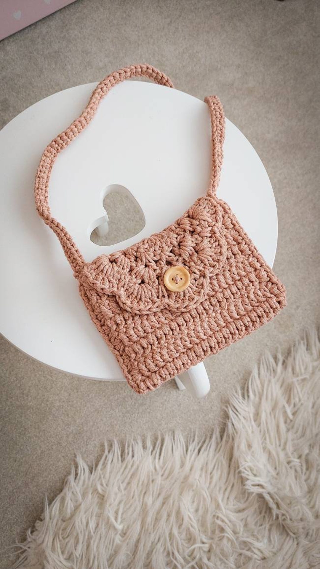 Girls Handbag, Toddler Handbag, Knitted Bag, Toddler Bag, Little Girls ...