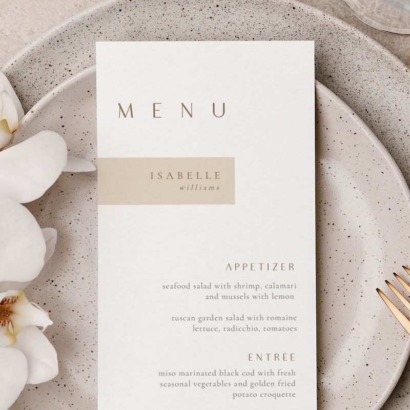Custom Wedding Menus - Etsy