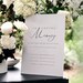 In Loving Memory Sign Template, Elegant Wedding Memorial Sign, Custom ...
