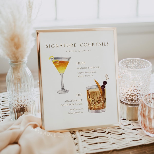 Signature Drink Sign - Etsy