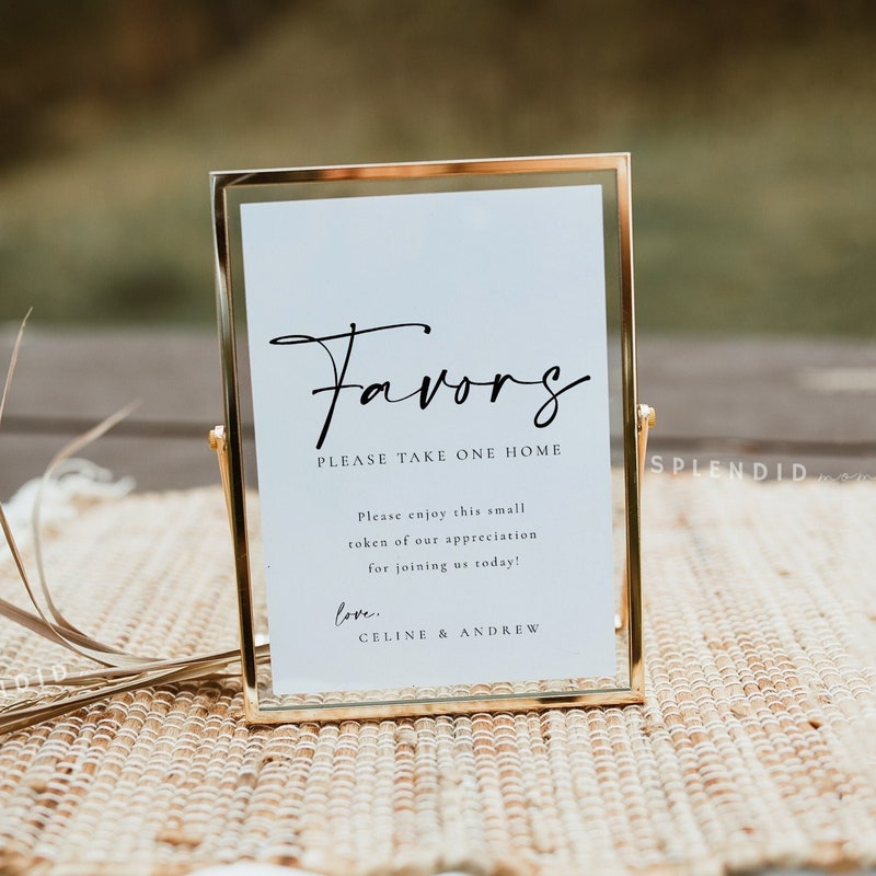 Wedding Favor Sign - Etsy
