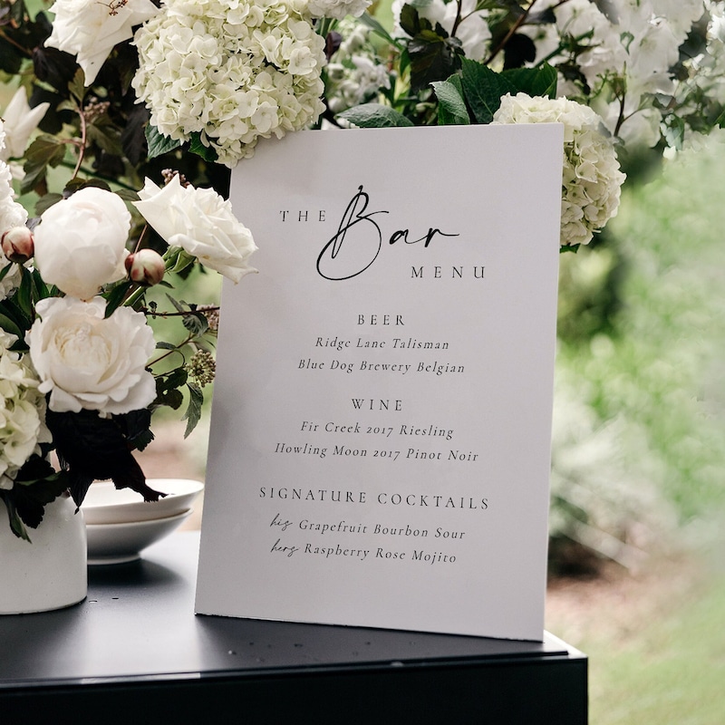 Bar Menu Template - Etsy