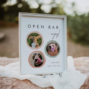 Open Bar Pet Sign Template, Pets Bar Sign, Dogs Cats Open Bar Sign, 3 ...
