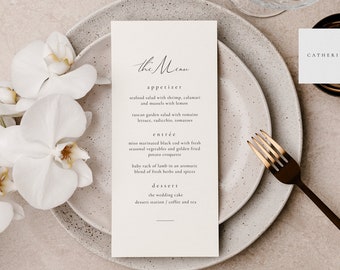 Simple Wedding Menu | Etsy