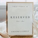 Wedding Reserved Seat Sign Template, Reserved Reception Seating Sign ...