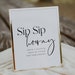 Champagne Sign Template, Sip Sip Hooray Sign, Wedding Cheers Sign ...