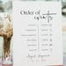 Modern Timeline Sign Template, Order of Events Sign, Wedding Day ...
