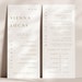 Minimalist Program Template, Wedding Program Timeline Template, Order ...