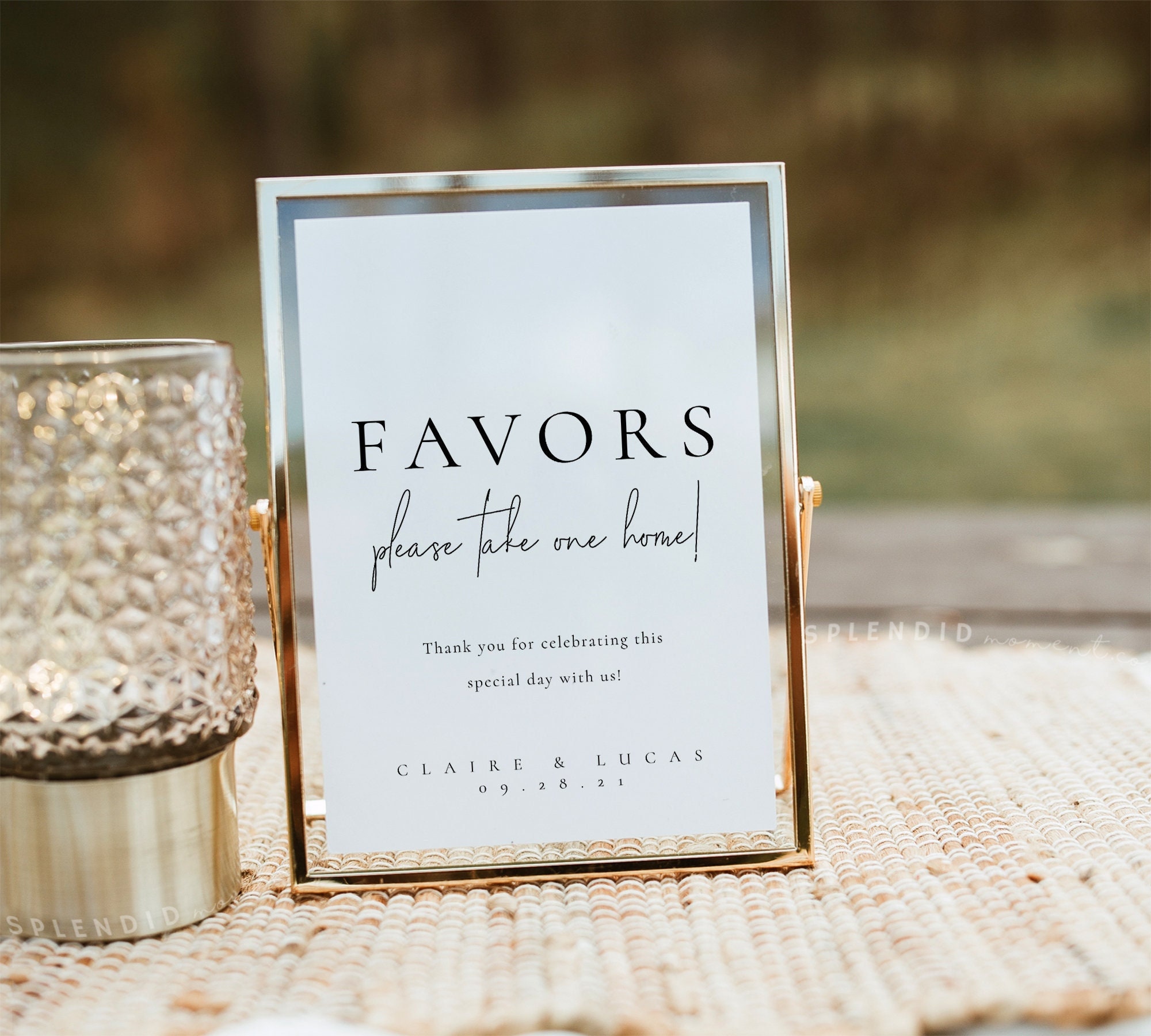 Modern Wedding Favors Sign Template Printable Wedding Favors - Etsy
