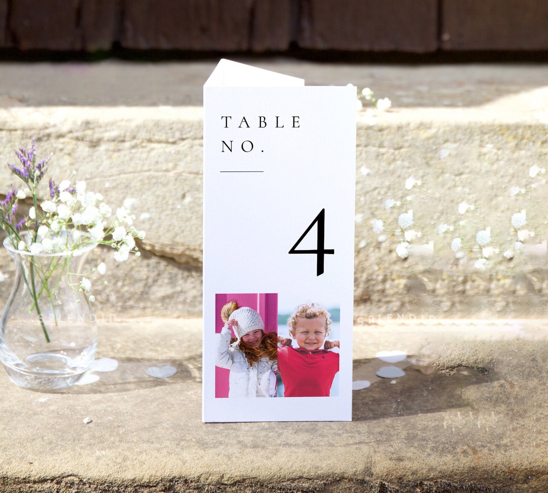 Plantilla de número de mesa tríptico de boda números de mesa - Etsy España
