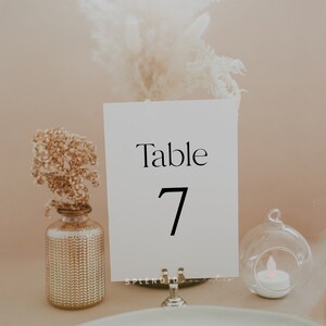 Elegant Table Numbers Template Printable Table Numbers - Etsy