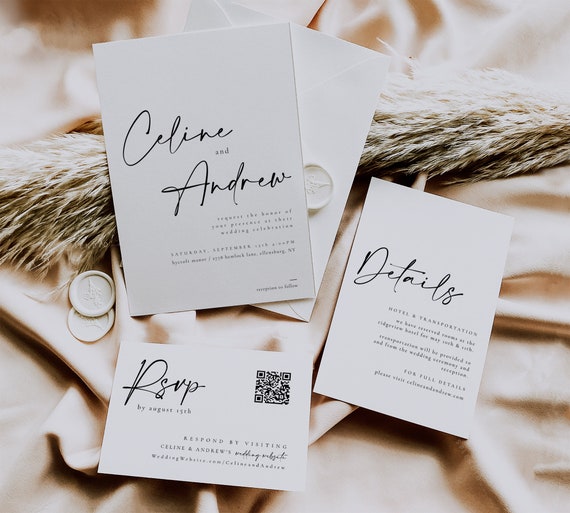 Modern Wedding Invitation Cards