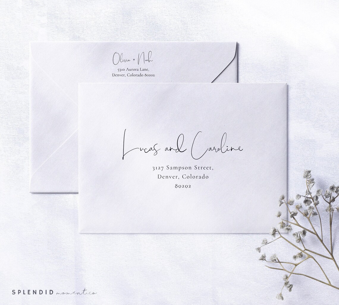 Modern Wedding Envelope Template Printable Wedding Envelope - Etsy
