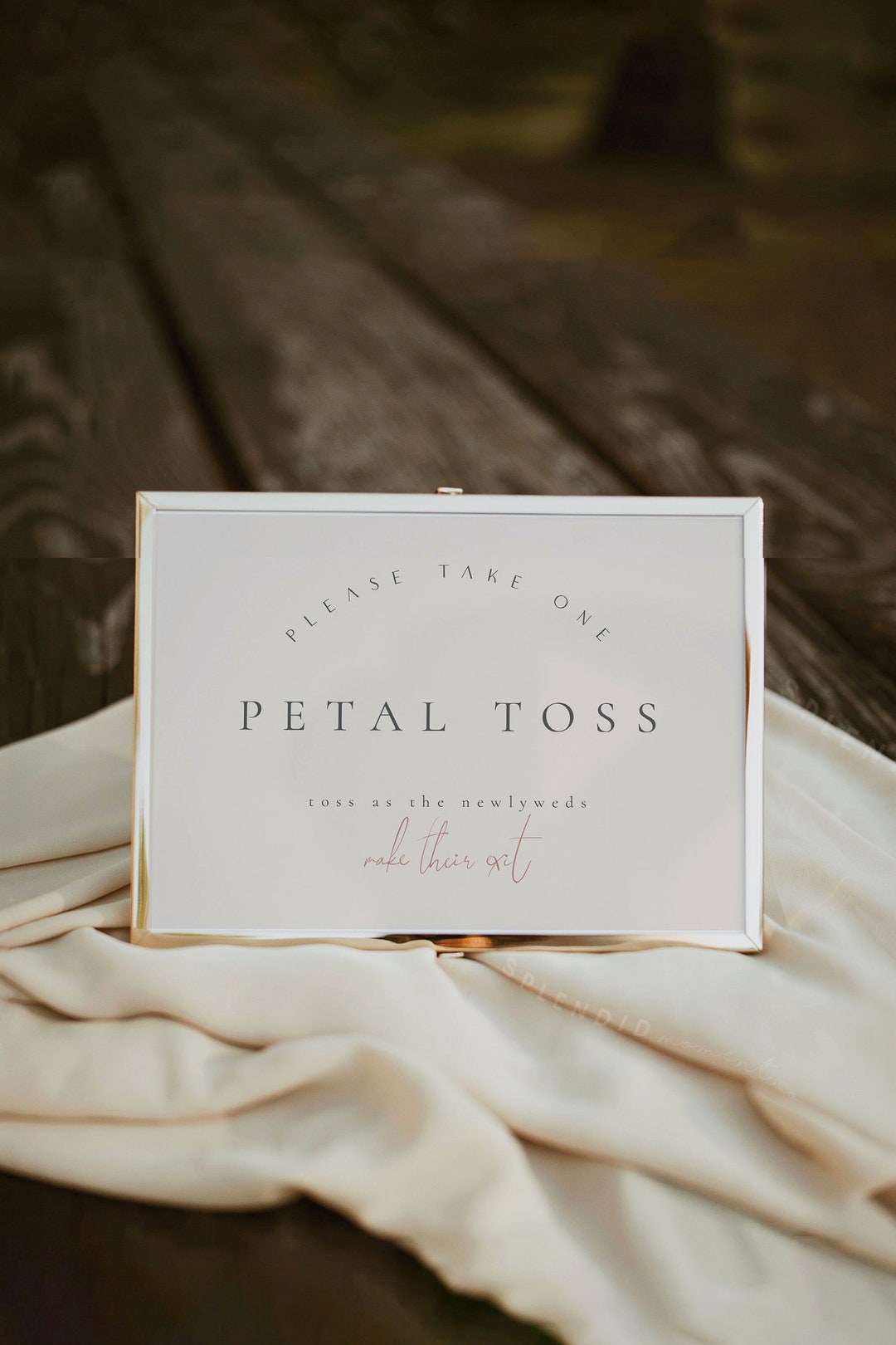 Modern Wedding Petal Toss Sign Template, Exit Flower Toss Sign ...