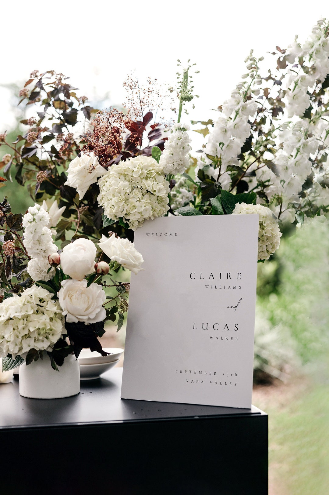 Minimalist Welcome Sign Template, Wedding Welcome Sign, Ceremony ...