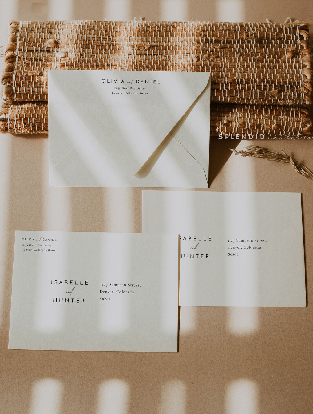 Minimal Wedding Envelope Template, Printable Modern Wedding Envelope ...