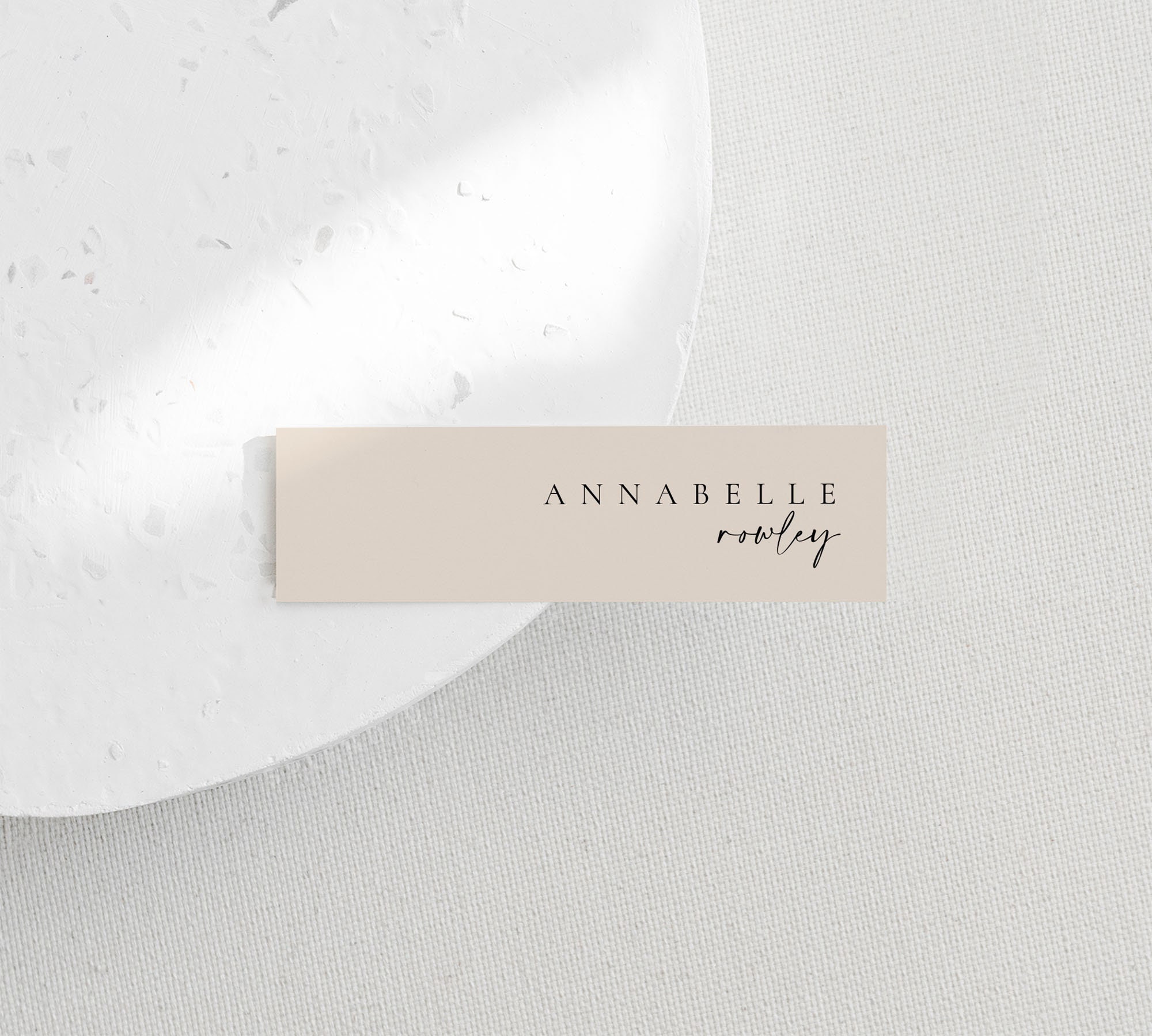 Neutral Wedding Place Card Template: for Menu Pairing (digital Download ...