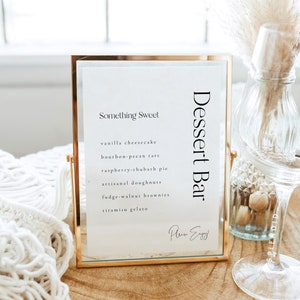 Dessert Table Sign Template, Dessert Bar Sign, Dessert Menu Sign ...