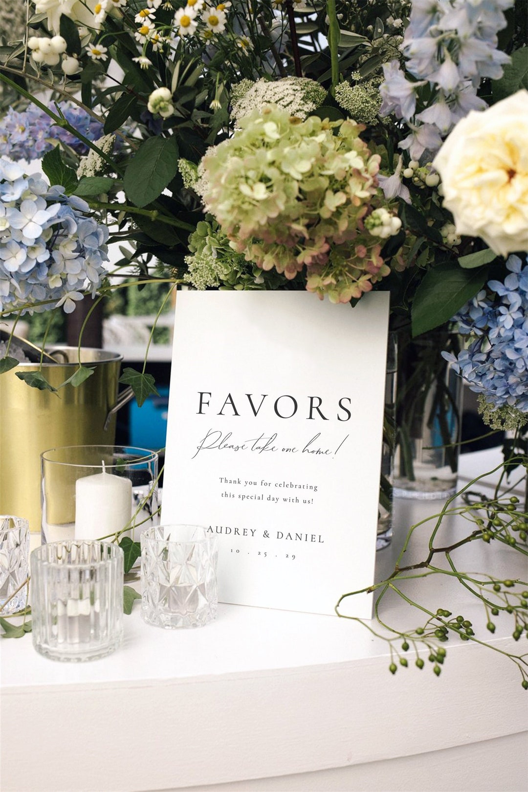 Elegant Wedding Favors Sign Template (digital Download) - Audrey - Etsy