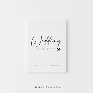 Wedding Direction Sign Template: Editable This Way Sign (digital ...