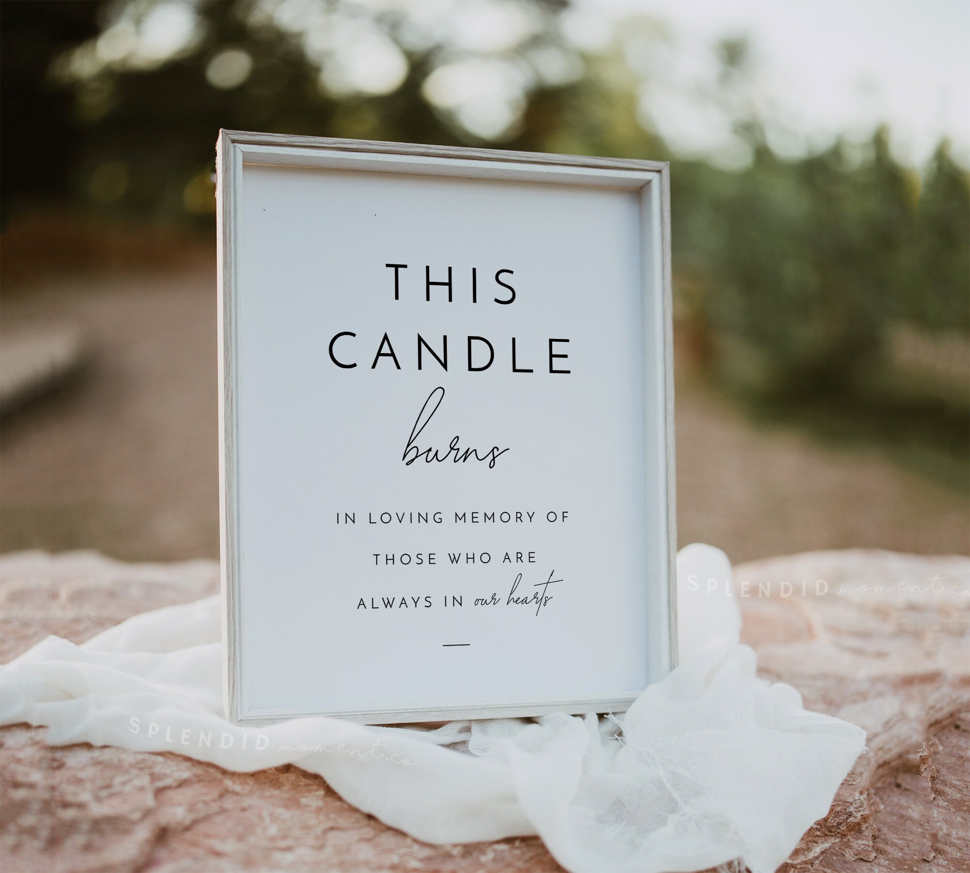 In Loving Memory Sign Template This Candle Burns Sign Modern - Etsy Canada