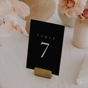 Modern Wedding Table Numbers Template, Table Number Seating Display ...