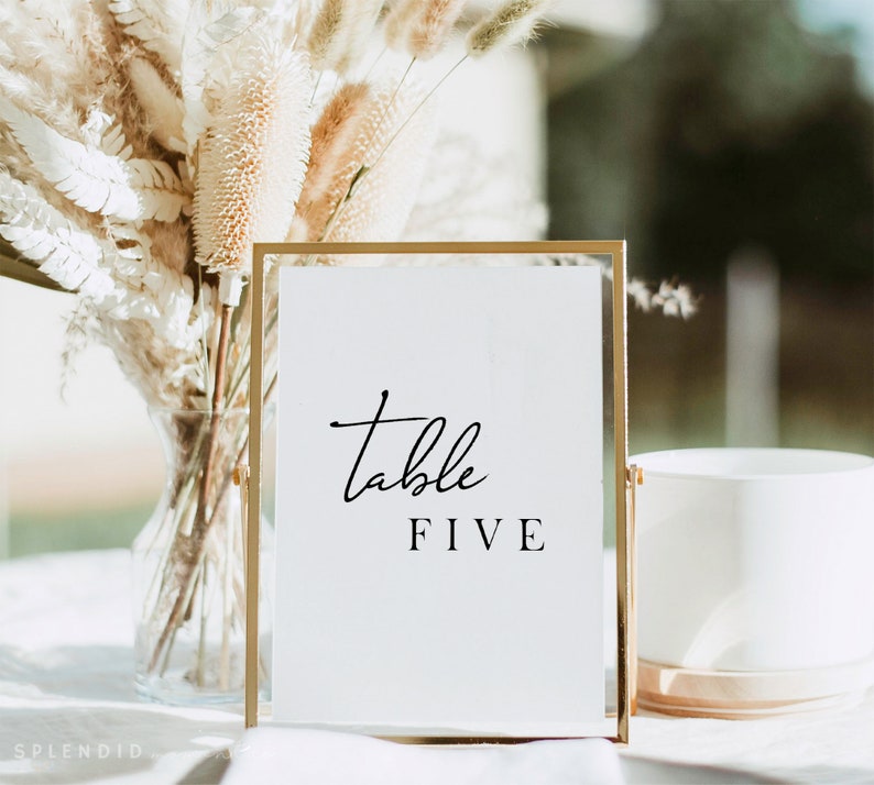 Cursive Worded Wedding Table Numbers Template Printable - Etsy