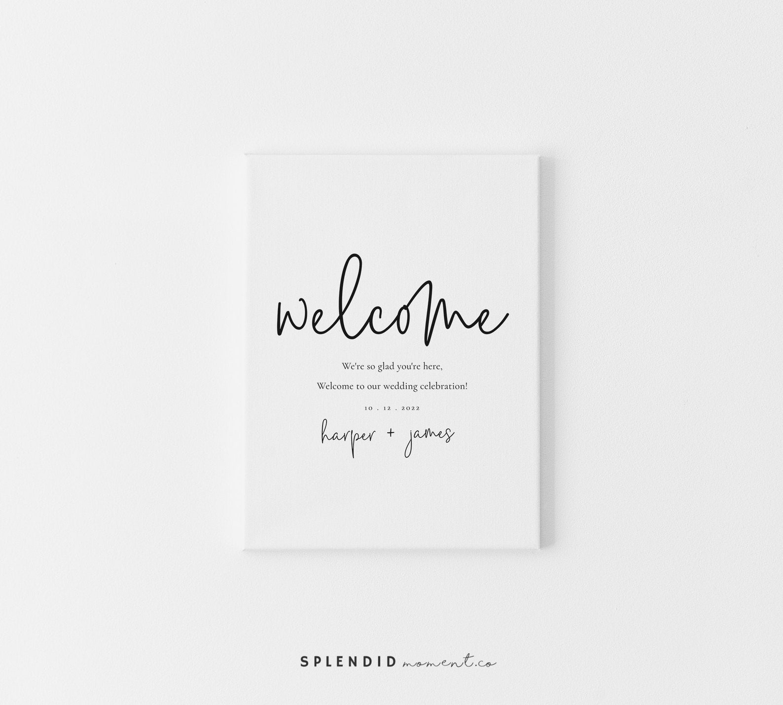 Modern Simple Wedding Welcome Sign Minimal Wedding Welcome | Etsy