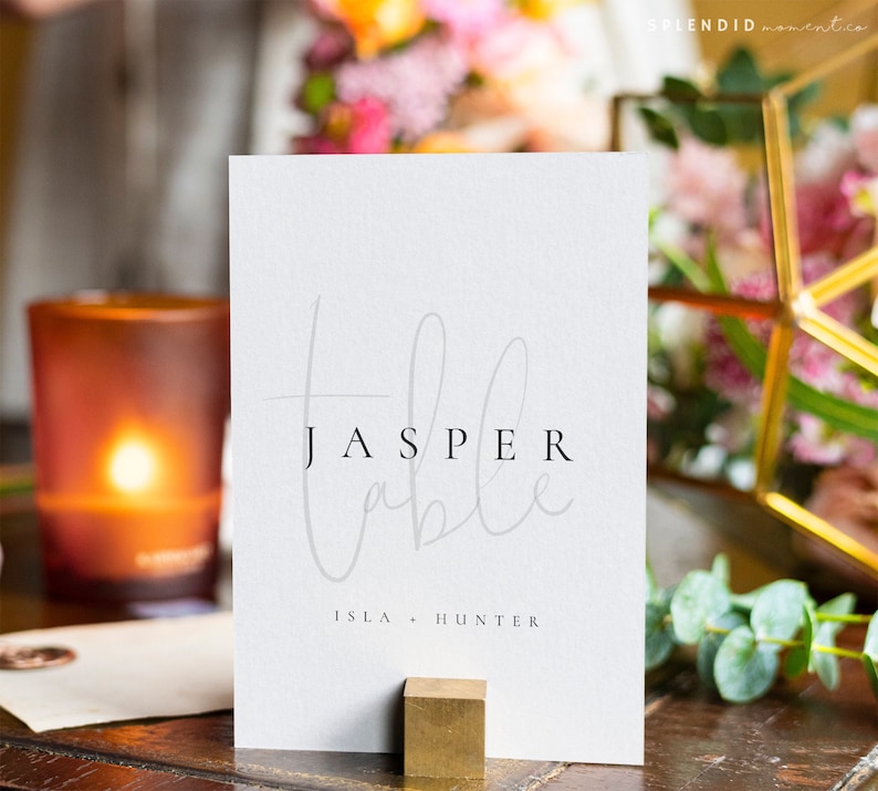 Modern Table Names Template Wedding Table Numbers Wedding - Etsy