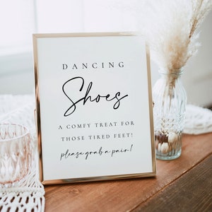 Modern Dancing Shoes Sign Template, Wedding Flip Flops, Take a Pair ...