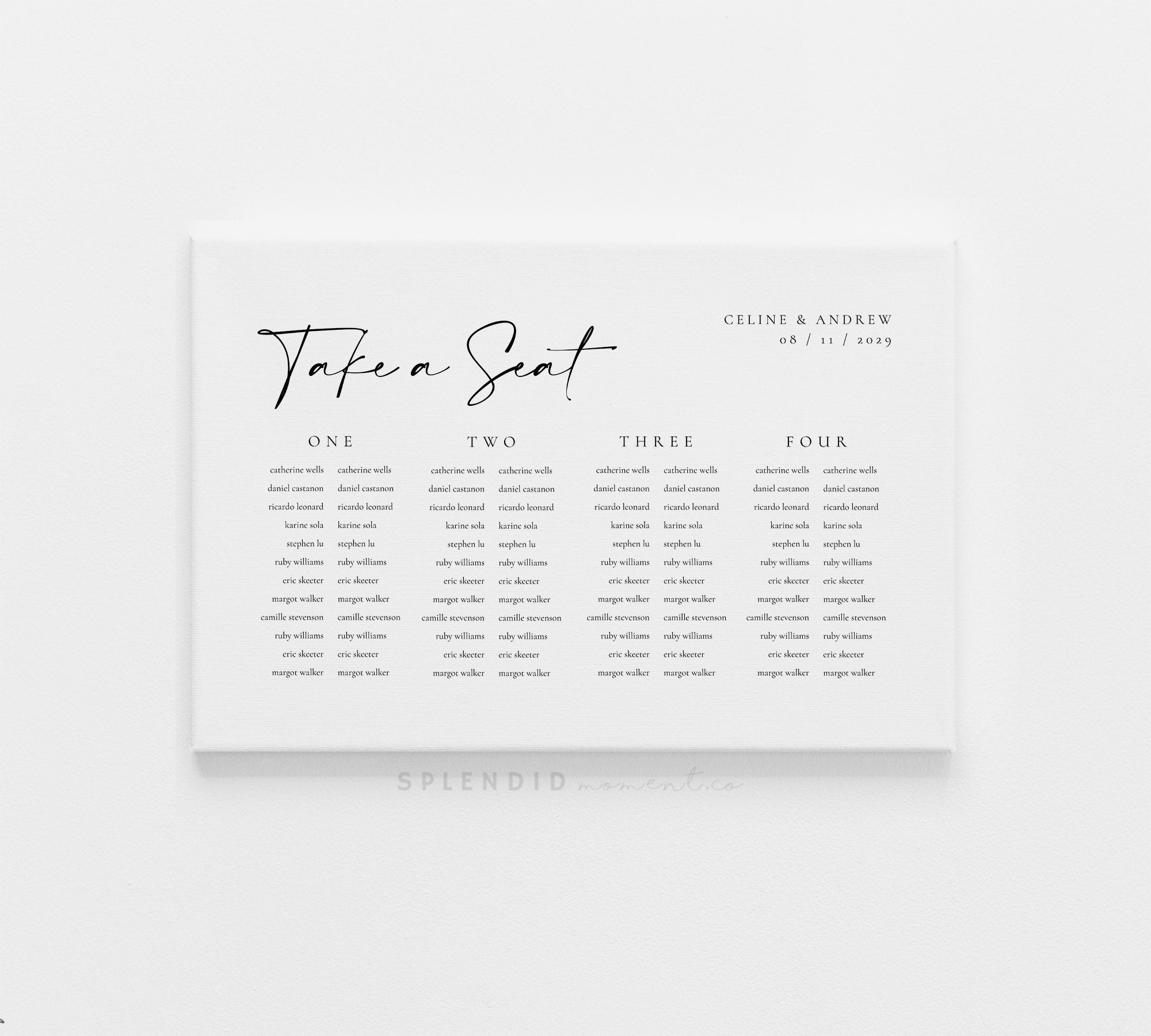 Elegant Wedding Seating Chart Template Wedding Seating Plan - Etsy