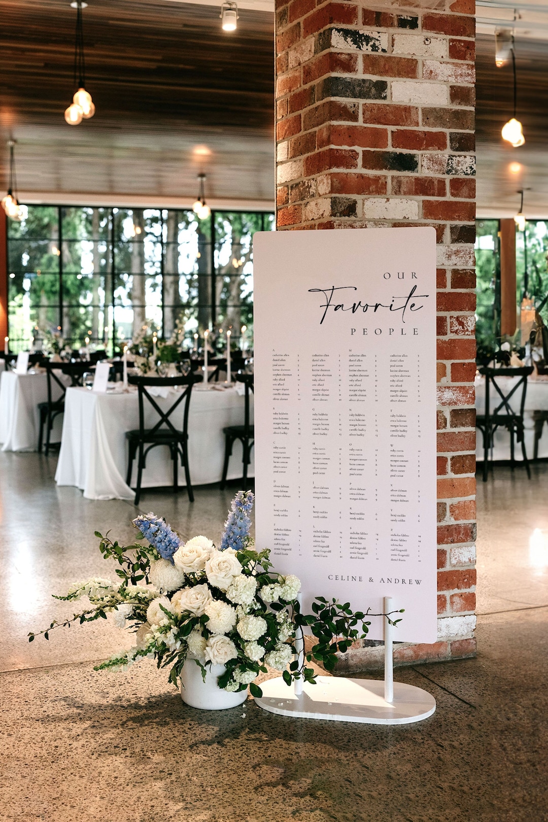 Modern Wedding Seating Chart Template, Our Favorite People, Reception ...