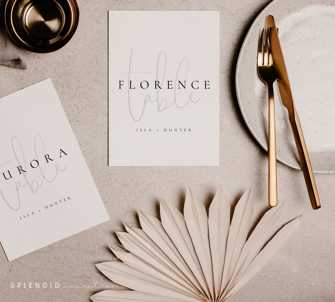 Unique Table Numbers Template, Wedding Table Numbers, Editable Table ...