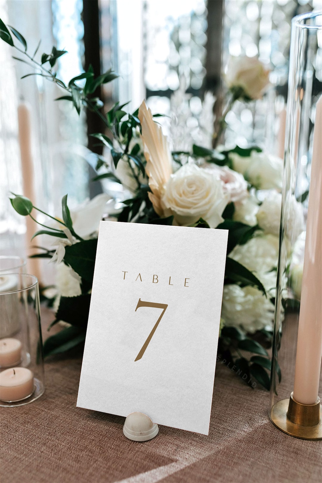 Gold Table Number Template, Gold Wedding Table Decor, Seating Chart ...