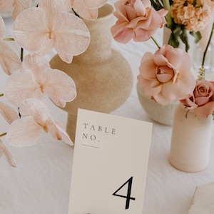 Modern Table Numbers Template, Printable Table Numbers Instant Download ...