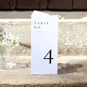 Elegant Trifold Table Numbers Template, Wedding Trifold Table Number ...