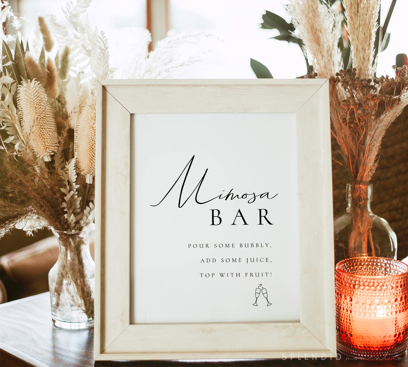 Mimosa Bar Wedding Sign Template Wedding Bridal Shower Mimosa - Etsy