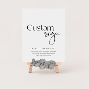 Custom Wedding Sign Template, DIY Wedding Event Sign, Create Your Own ...