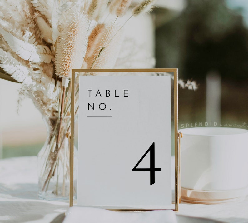 Modern Table Numbers Template Minimal Table Numbers Minimal - Etsy