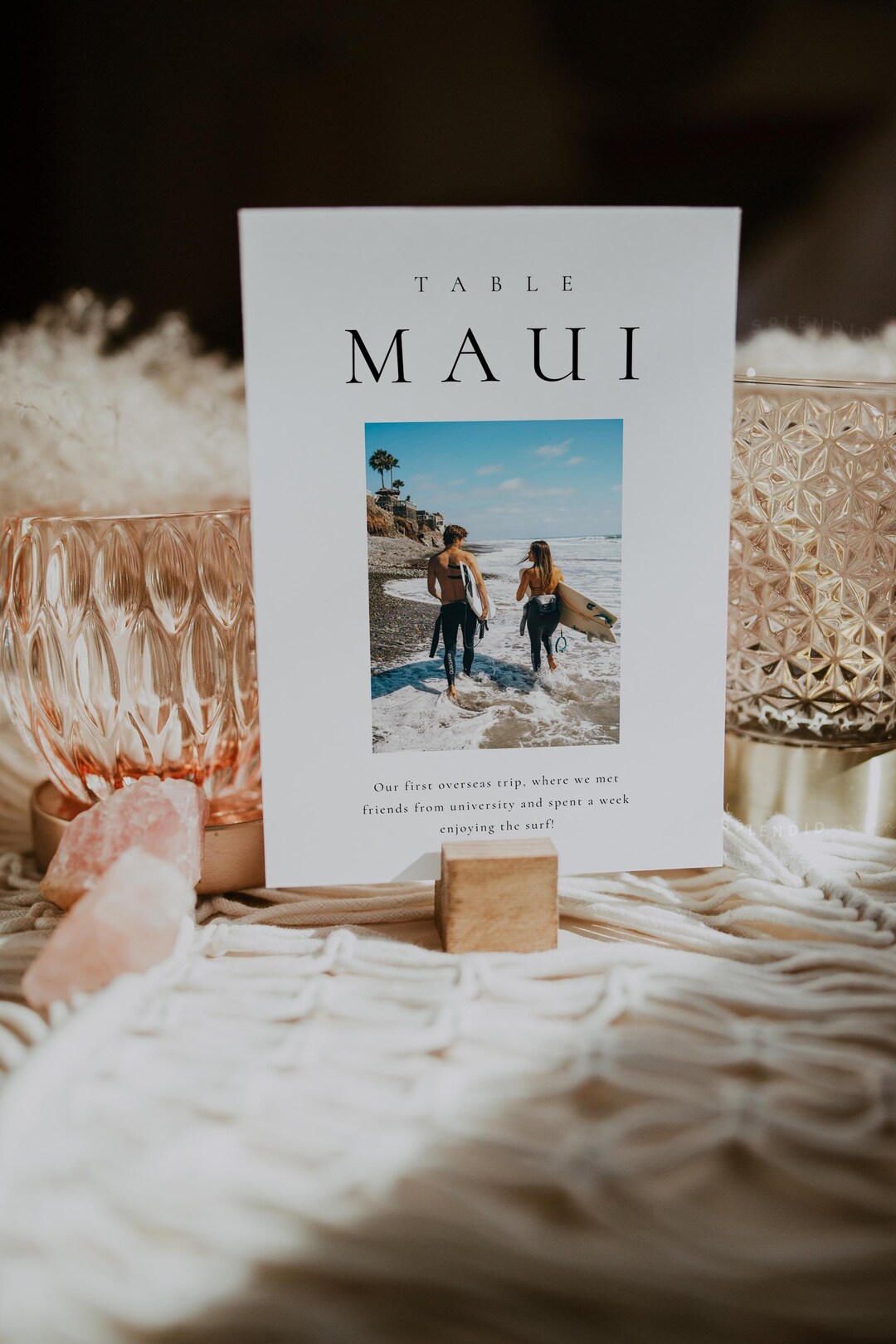 Travel Photo Table Numbers Sign: Destination Wedding Table Card ...