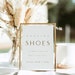 Modern Dancing Shoes Sign Template, Wedding Flip Flop Sign, Gold ...