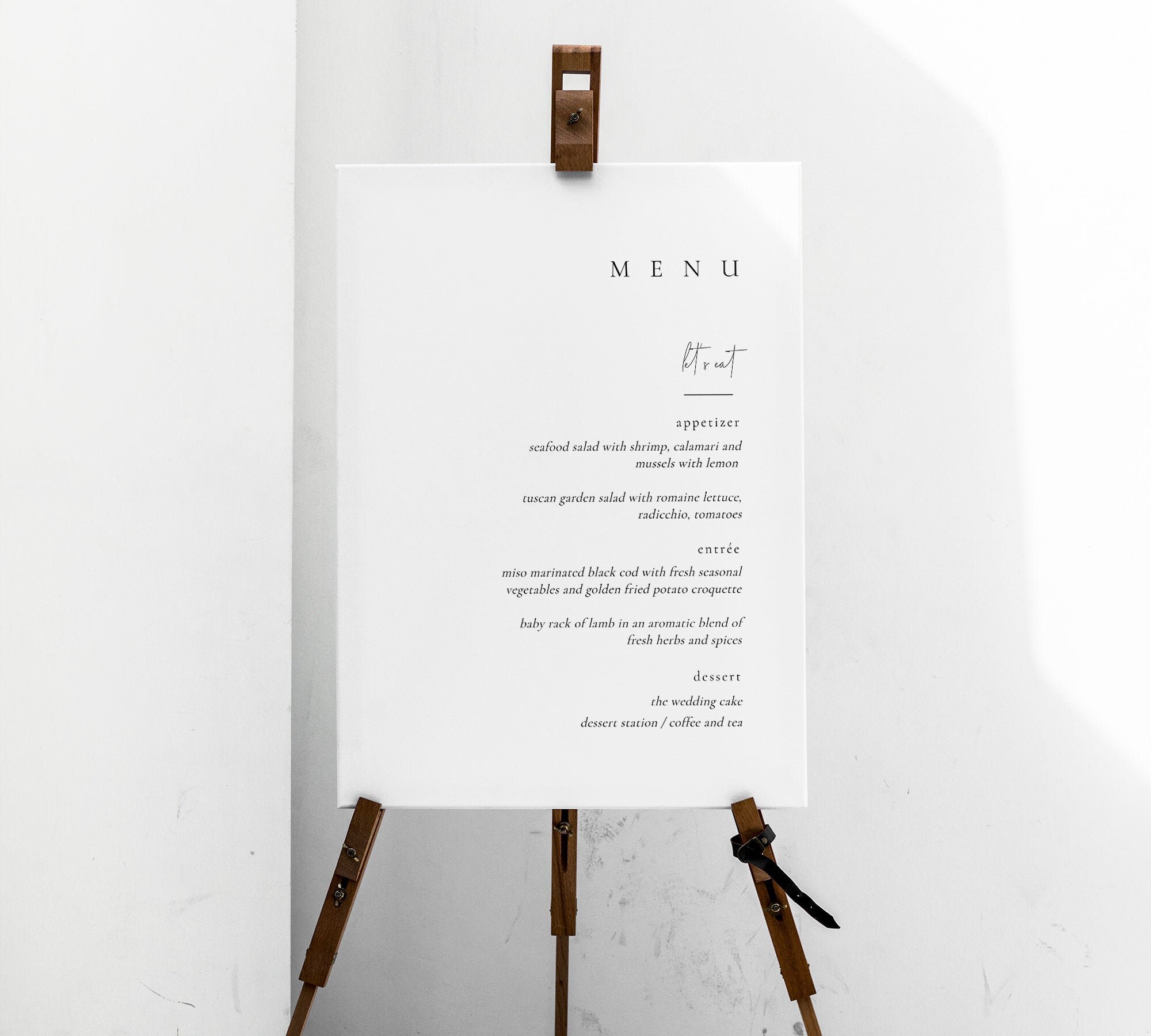 Modern Menu Sign Template Pampas Grass Menu Poster and - Etsy