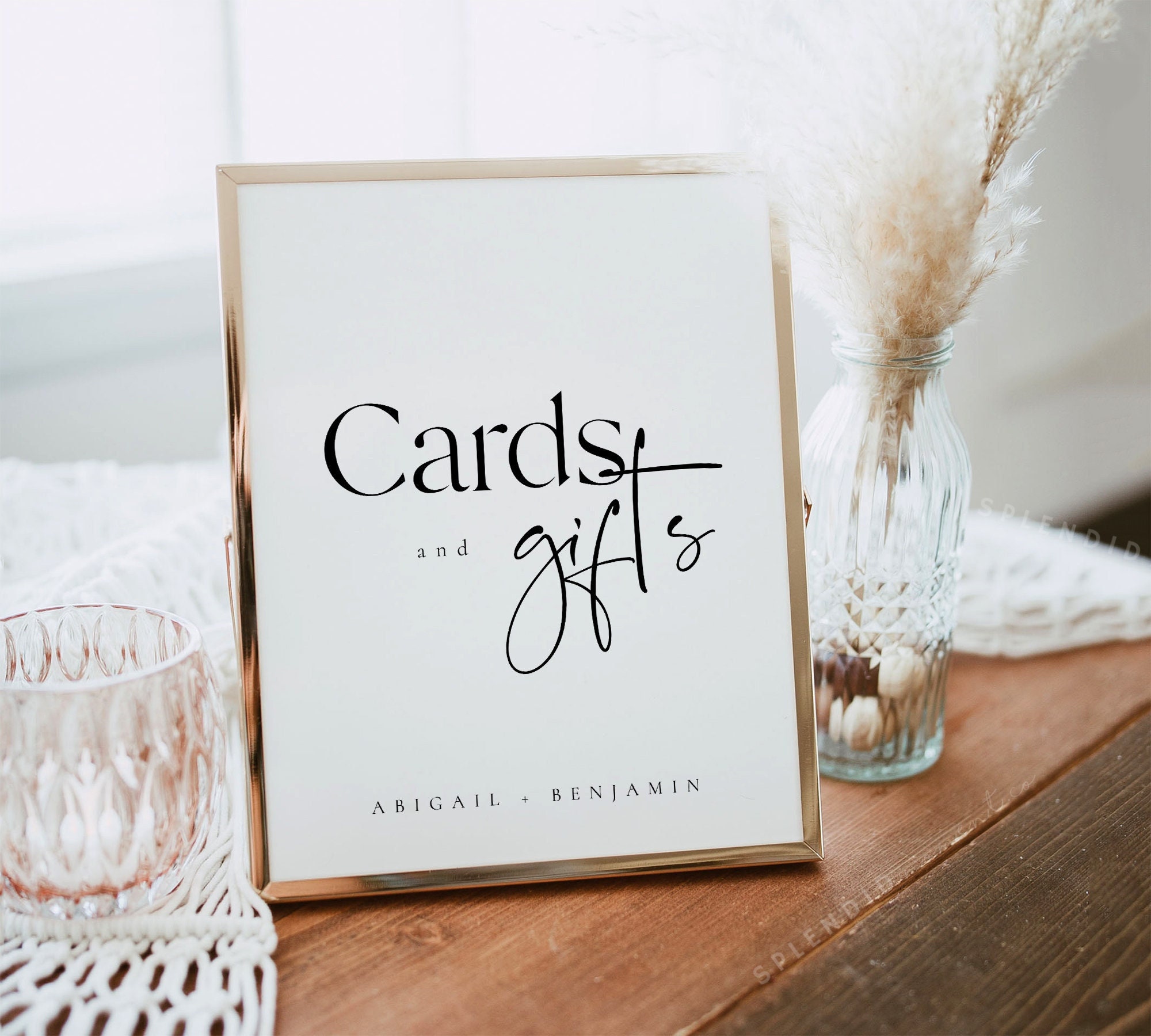 Modern Cards and Gifts Wedding Sign Template Wedding Cards | Etsy